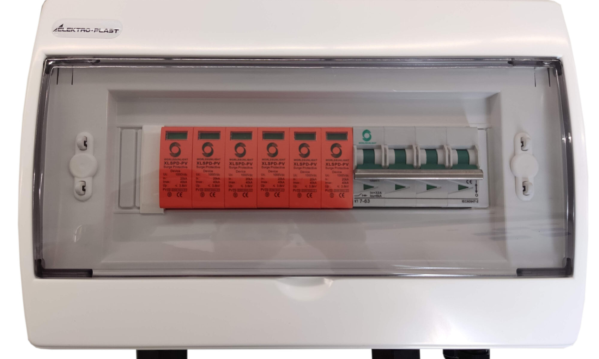 PV DC Überspannungsschutz mit Trennschalter 2-strings Solar Generator Anschlusskasten ...