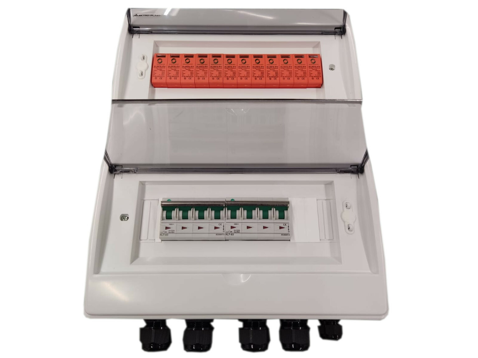 PV DC Überspannungsschutz mit Trennschalter 2-strings Solar Generator Anschlusskasten ...